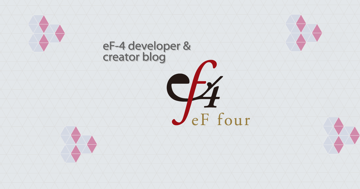 eF-4 developer & creator blog